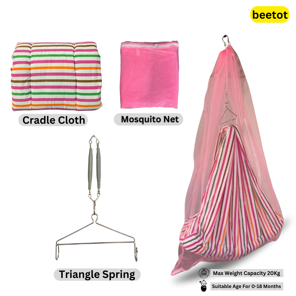 Baby Cradle-Pink Striped – beetot